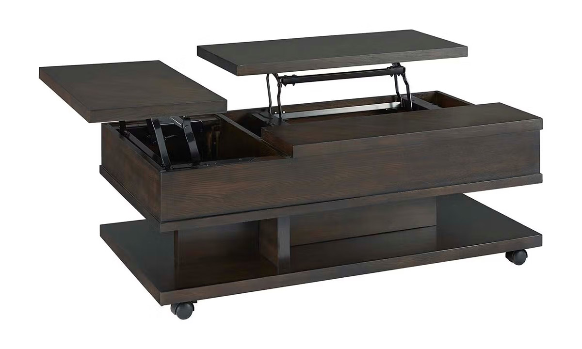 Grove Park Chocolate Double-Lift Cocktail Table | Haynes Furniture