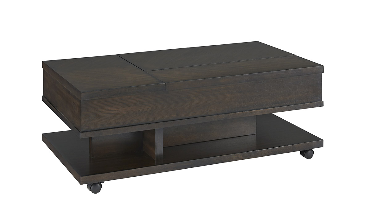 Grove Park Chocolate Double-Lift Cocktail Table | Haynes Furniture